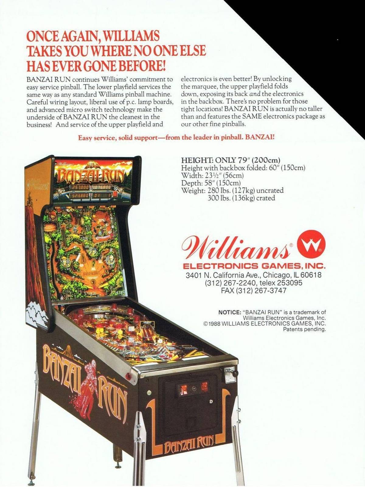 Flipper - Flipperautomaten - Pinball - Kaufen: Banzai Run - Williams