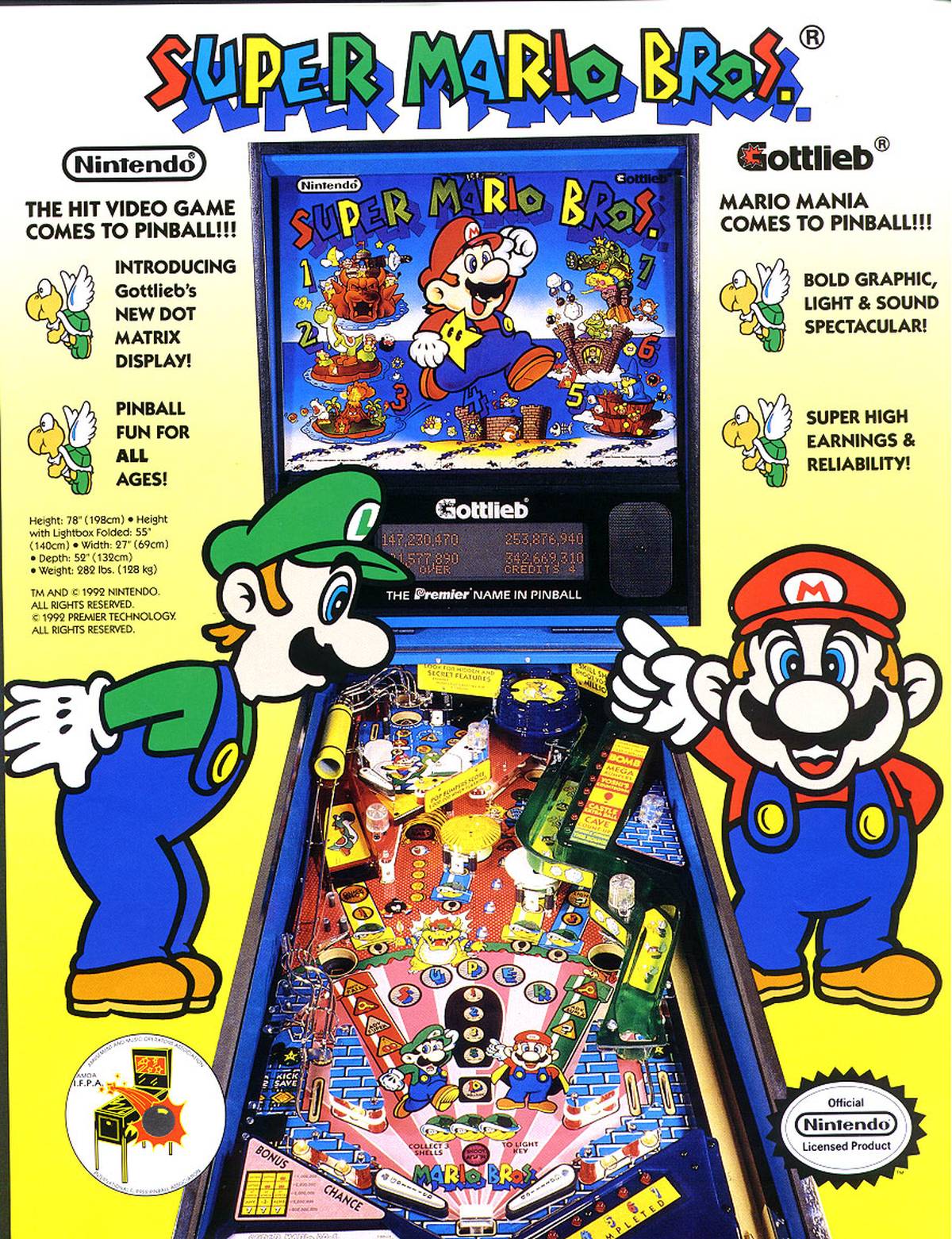 Flipper - Flipperautomaten - Pinball - Kaufen: Super Mario Bros. - Gottlieb