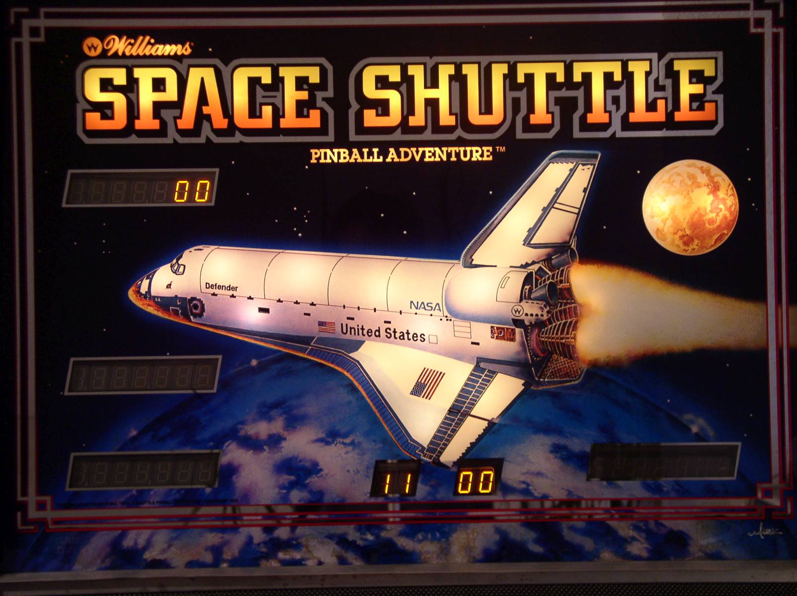Flipperautomat Williams Space Shuttle, 1986